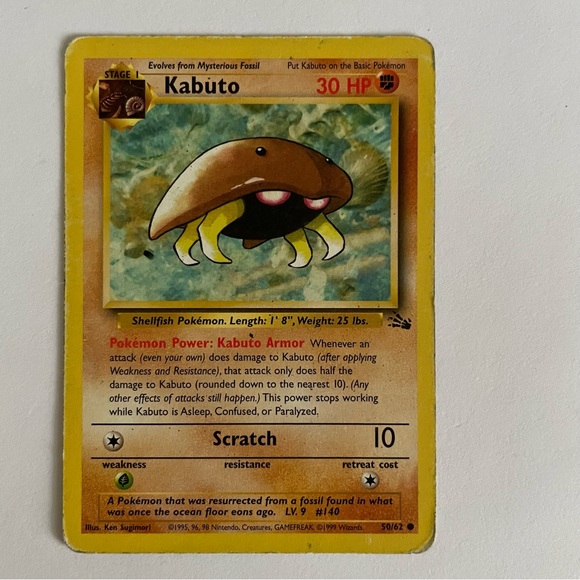 Pokemon | Toys | Pokemon 999 Vintage Set Kabuto 562 | Poshmark